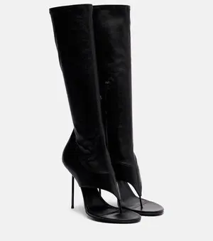 Paris Texas Lidia 105 Leather Knee-high Boots - Black