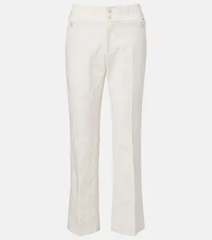 Etro Paisley Jacquard Cropped Flare Jeans
