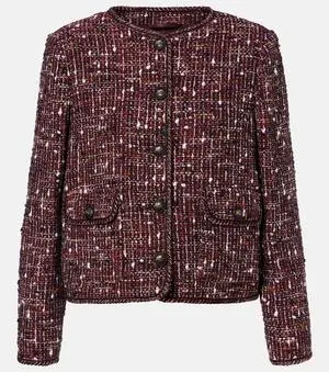 ETRO Cropped Cotton-Blend Bouclé Jacket