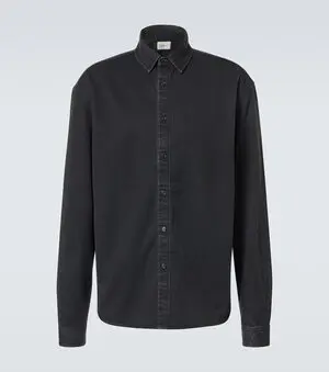 Saint Laurent Cassandre Denim Shirt - Black