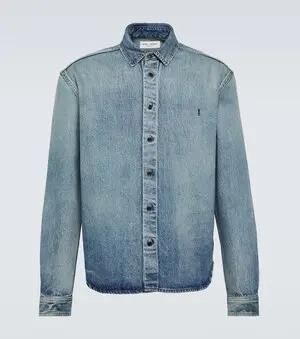 Saint Laurent Cassandre Denim Shirt - Blue