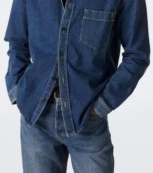 Saint Laurent Cassandre Denim Shirt - Blue