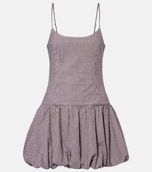 Faithfull The Brand Pelea Gingham Cotton-blend Minidress