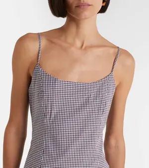 Faithfull The Brand Pelea Gingham Cotton-blend Minidress