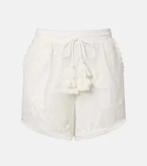 Farm Rio Embroidered Cotton Shorts