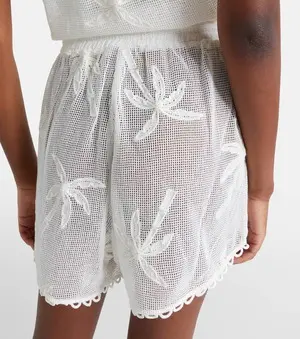 Farm Rio Embroidered Cotton Shorts