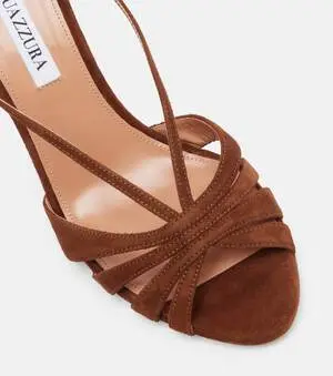 AQUAZZURA Aimée 85 Suede Sandals