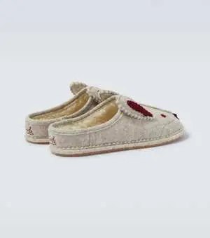 BODE Wool-blend Slippers - Beige