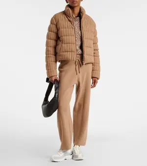 Moncler Wool And Cashmere Down Jacket - Brown