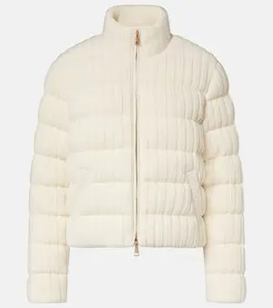 Moncler Moncler Wool And Cashmere Down Jacket White