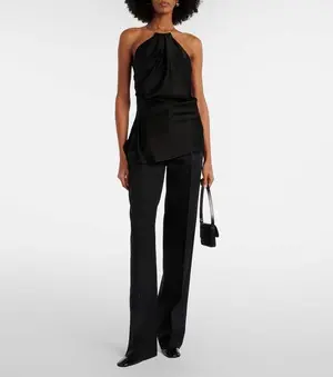Victoria Beckham Draped Satin Top