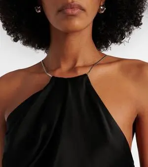 Victoria Beckham Draped Satin Top