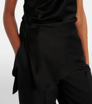 Victoria Beckham Draped Satin Top