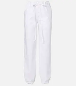 Victoria Beckham Cotton Poplin Tapered Pants - White