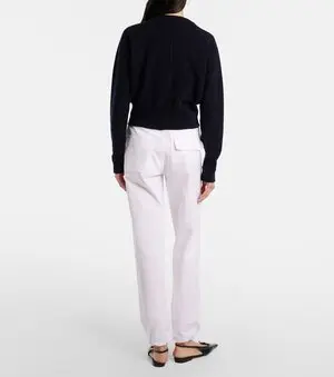 Victoria Beckham Cotton Poplin Tapered Pants