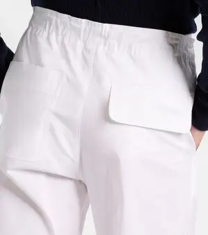 Victoria Beckham Cotton Poplin Tapered Pants
