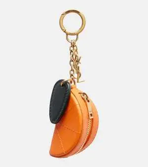 Saint Laurent Leather Keychain - Orange