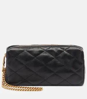 Saint Laurent Cassandre Quilted Leather Clutch - Black
