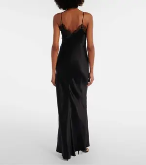 NILI LOTAN Sylas Silk Satin Gown
