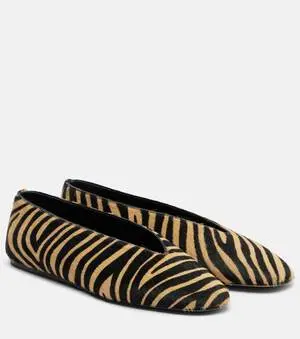 Le Monde Beryl Luna Calf Hair Ballet Flats - Black