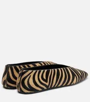 Le Monde Beryl Luna Calf Hair Ballet Flats - Black