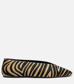 Le Monde Beryl Luna Calf Hair Ballet Flats - Black