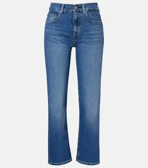 Ag Florence Cropped Straight Jeans - Blue