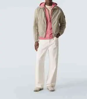 Stone Island Compass Cotton Zip-up Hoodie - Pink
