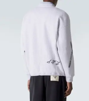 Jacquemus J Embroidered Cotton Fleece Sweatshirt