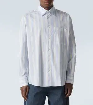 Jacquemus Camargue Striped Cotton Shirt - Blue