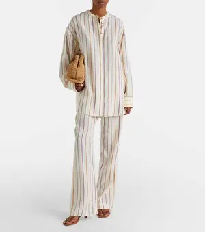 Asceno Aria Striped Straight Pants