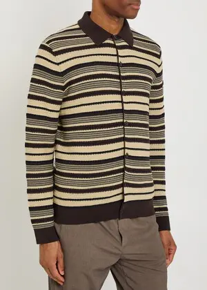 Nn07 Nolan Striped Cotton Polo Shirt