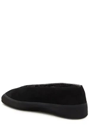Le Monde Beryl Apres Ski Suede Ballet Flats - Black