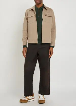Fred Perry Logo-embroidered Cotton-twill Overshirt