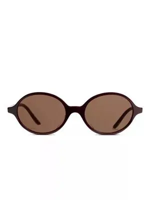 Khaite Oval Frame Sunglasses - Brown