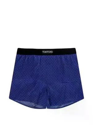 TOM FORD Polka-dot Waistband Boxer Briefs - Blue
