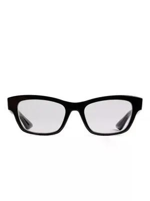 Khaite Rectangle Stripe Eyeglasses - Black
