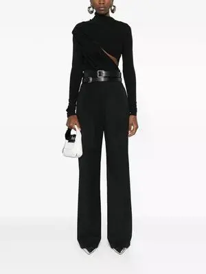 Alexander McQueen Wool Twill Wide-leg Trousers