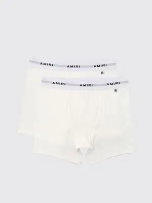 Amiri Stretch Cotton Boxer Trunks With Elasticated Logo Waistband