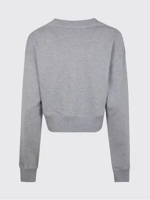 Balmain Logo Cropped Sweatshirt - Grey