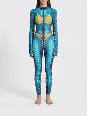 Jean Paul Gaultier Printed Jumpsuit - Blue