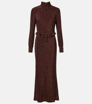 Alessandra Rich Polka-dot Midi Dress
