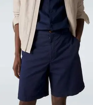 Brunello Cucinelli Cotton-blend Shorts - Blue