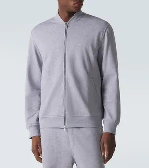 Brunello Cucinelli Cotton-blend Jersey Zip-up Sweater