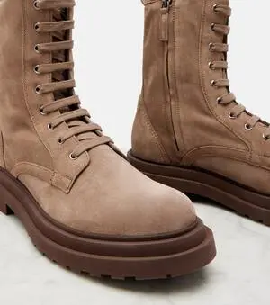 Brunello Cucinelli Suede Lace-up Boots