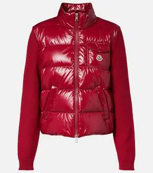 Moncler Down-paneled Virgin Wool Cardigan