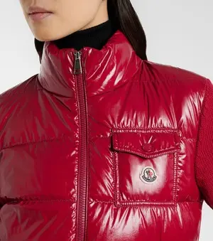 Moncler Down-paneled Virgin Wool Cardigan