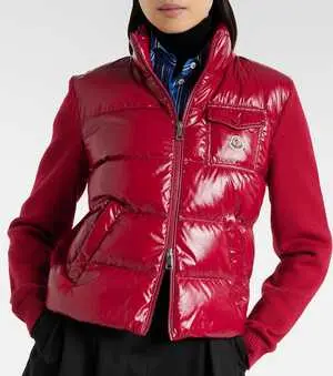 Moncler Down-paneled Virgin Wool Cardigan