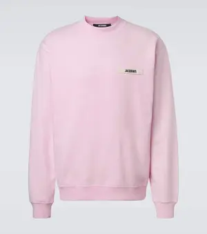 Jacquemus Gros Grain Cotton Fleece Sweatshirt - Pink