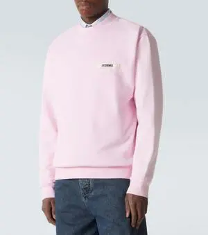 Jacquemus Gros Grain Cotton Fleece Sweatshirt - Pink